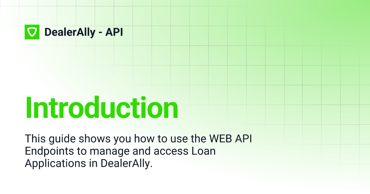 Introduction | DealerAlly - API